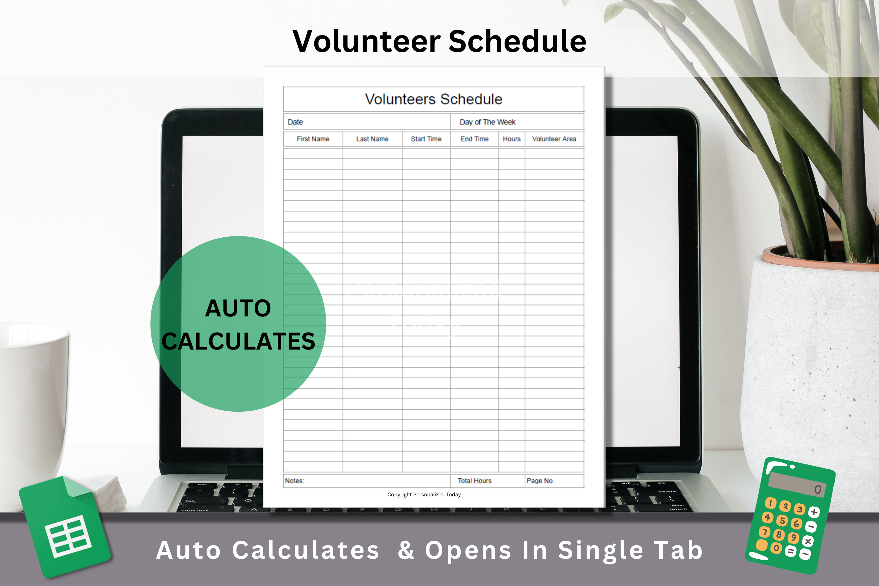 Google Sheets Volunteer Community Service Hours Tracker Text Fillable ...