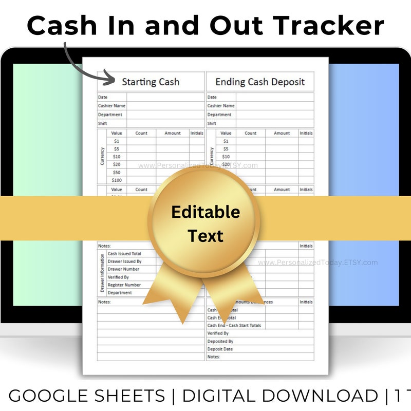 Cash Drawer Count Sheet - Etsy