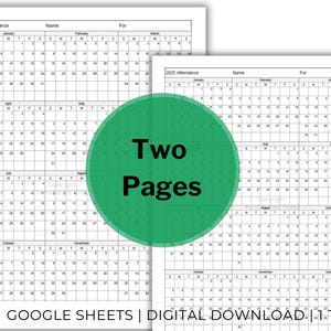 Google Sheets 2025 and 2026 Employee Attendance Calendars - 2025 and ...