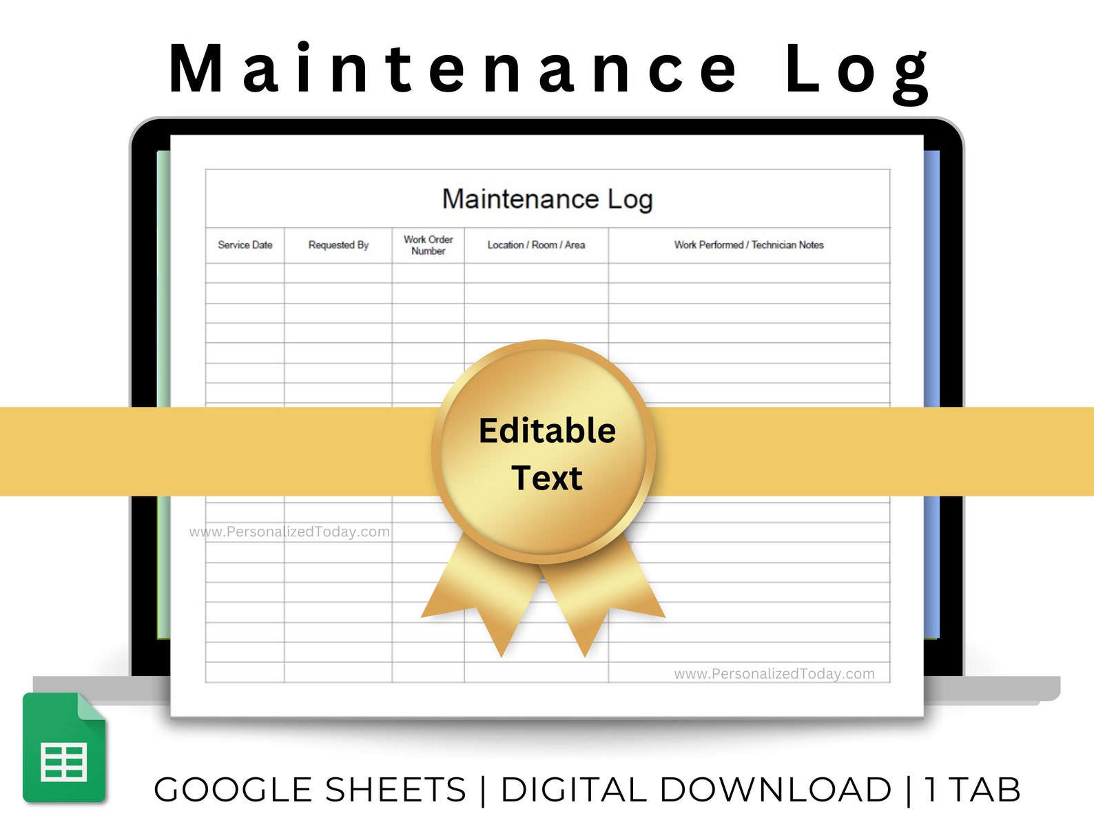 Maintenance Calls Log Work Orders Tracker Maintenance and Repair Job ...