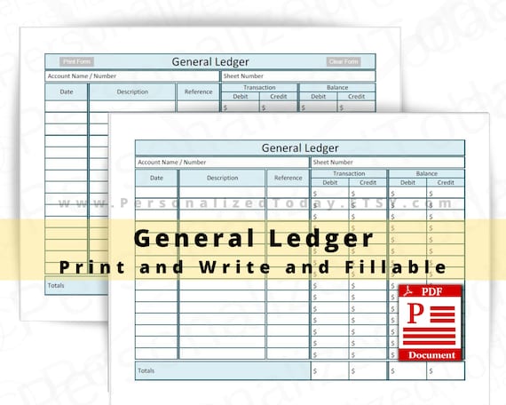 Blank General Ledger