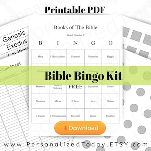 Printable Books of the Bible Bingo Game Kit Includes 30 - Etsy Canada