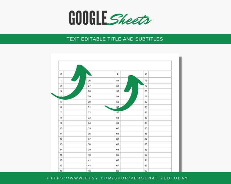 Blank Spreadsheet Columns Chart With Numbers Google Sheets 1 - 1000 ...