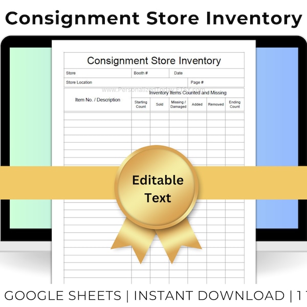 Consignment Store Inventory Tracker - Etsy