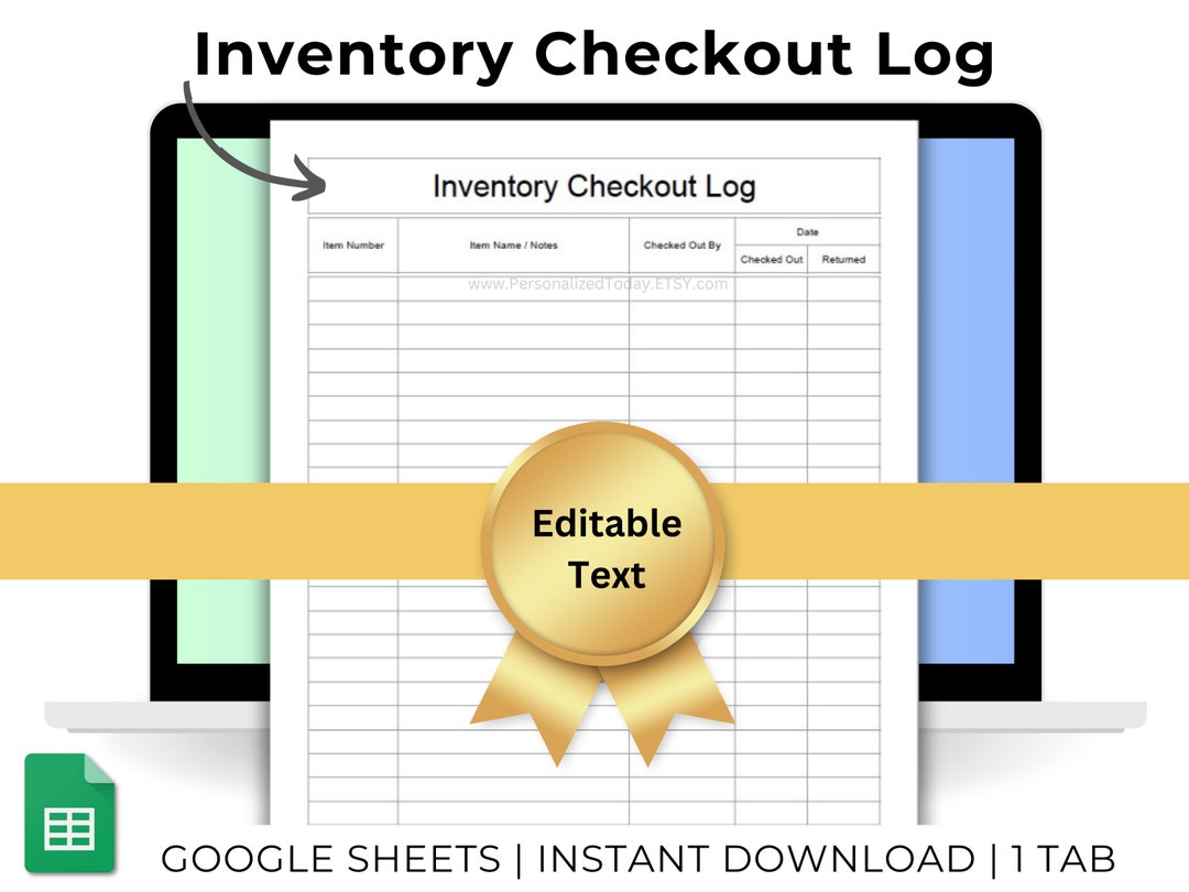 Inventory Sign Out Stock Check Out Borrowing Tracker Business Assets ...