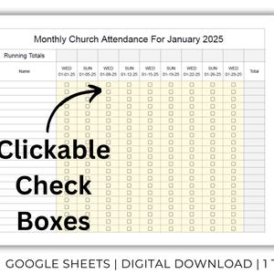 Google Sheets 2025 Monthly Church Attendance Count - 2025 Twice Weekly ...