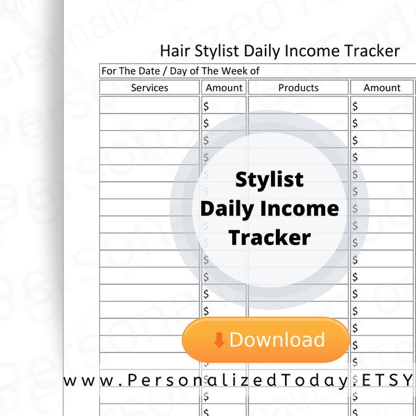 Income Tracker Printable - Etsy