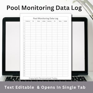 Swimming Pool Data Monitoring Maintenance Log Google Sheets Editable ...