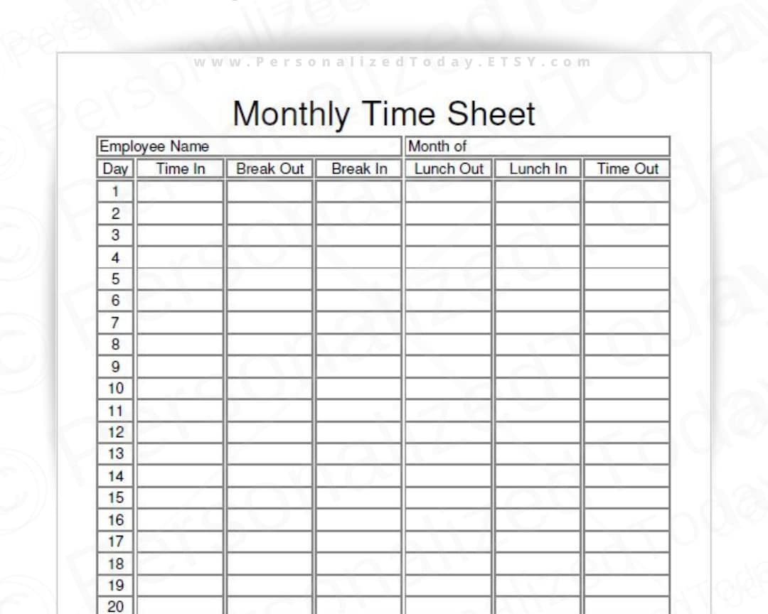 Time Card Template