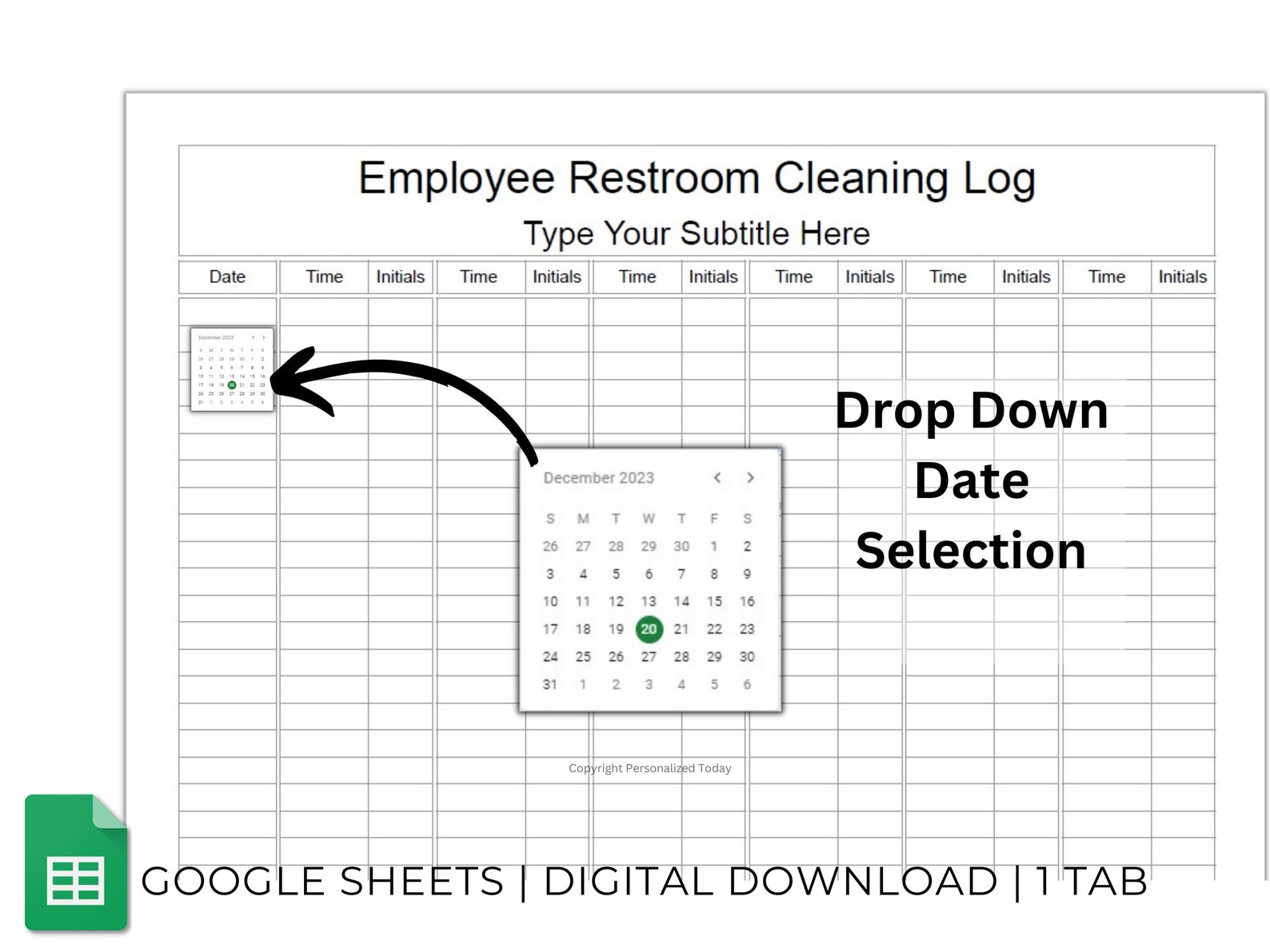Toilet Check Sheet Restroom Cleaning Log Bathroom Tidiness Chart Google ...