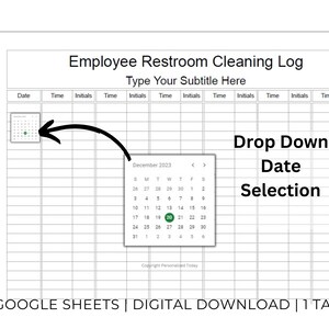 Toilet Check Sheet Restroom Cleaning Log Bathroom Tidiness Chart Google ...