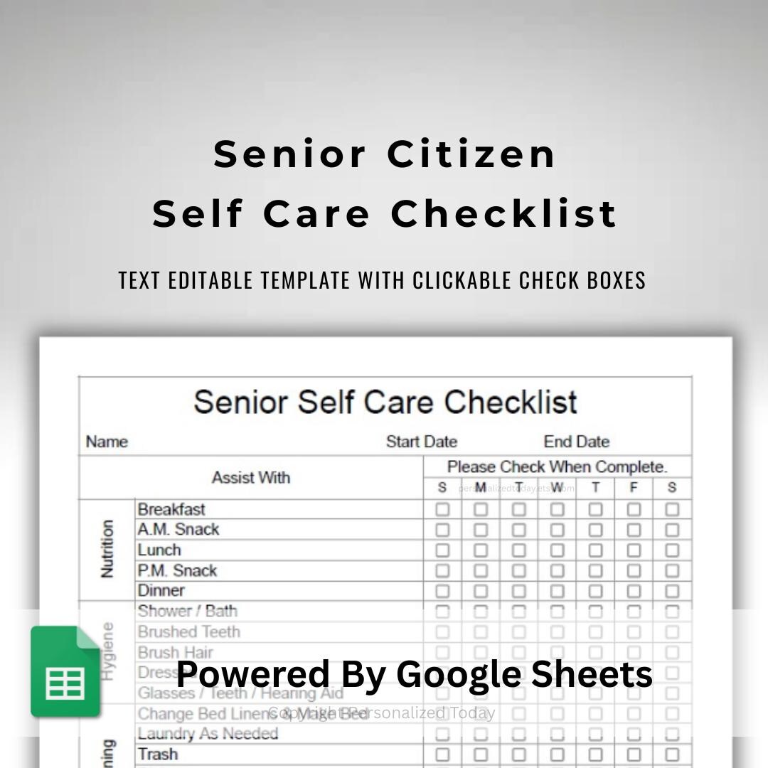 Independent Living Worksheet Google Sheets Template - Empower Your ...