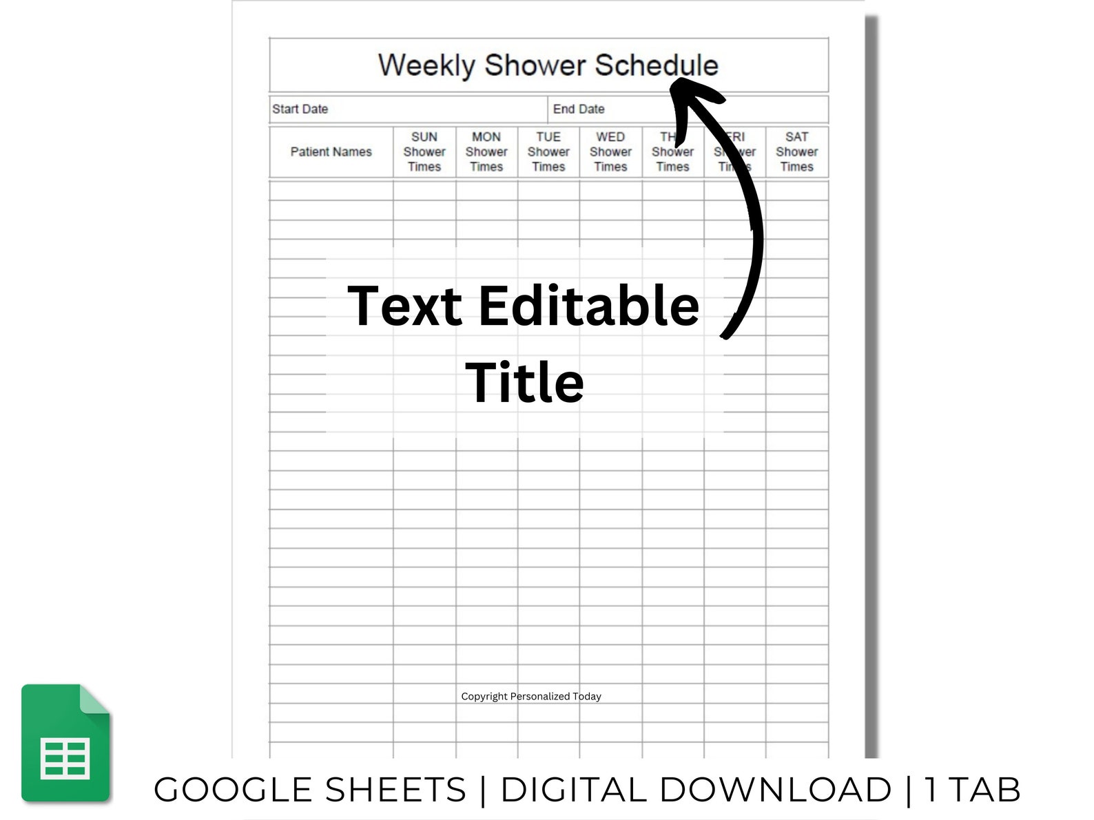 Simplify Your Assisted Living Weekly Resident Showers Schedule - Text ...