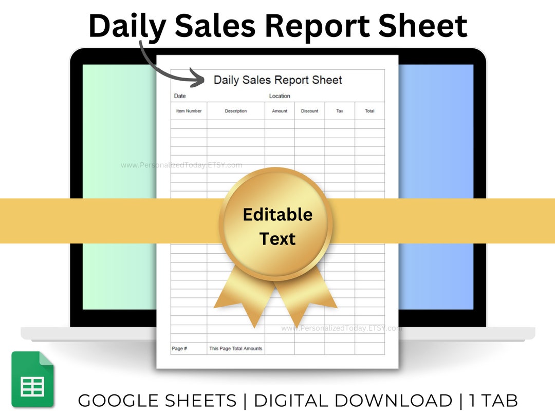 Daily Sales Tracker Spreadsheet Template Revenue Totaling Form Google ...