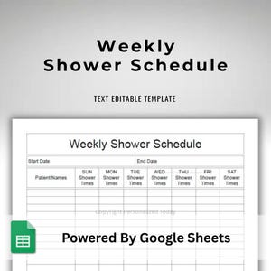 Resident Shower Log - Etsy