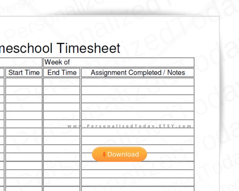 Homeschool Daily Log Editable and Print and Write PDF Files US | Etsy