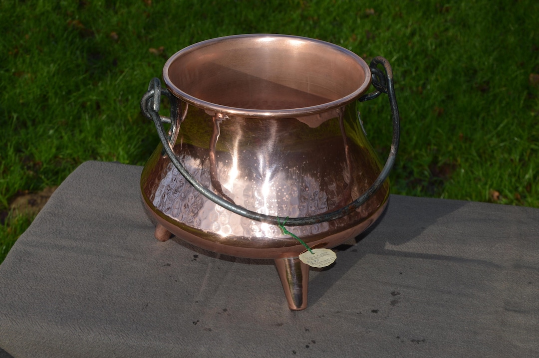 French Antique Copper Cauldron Jam Pan Apple Butter Jelly Preserves ...