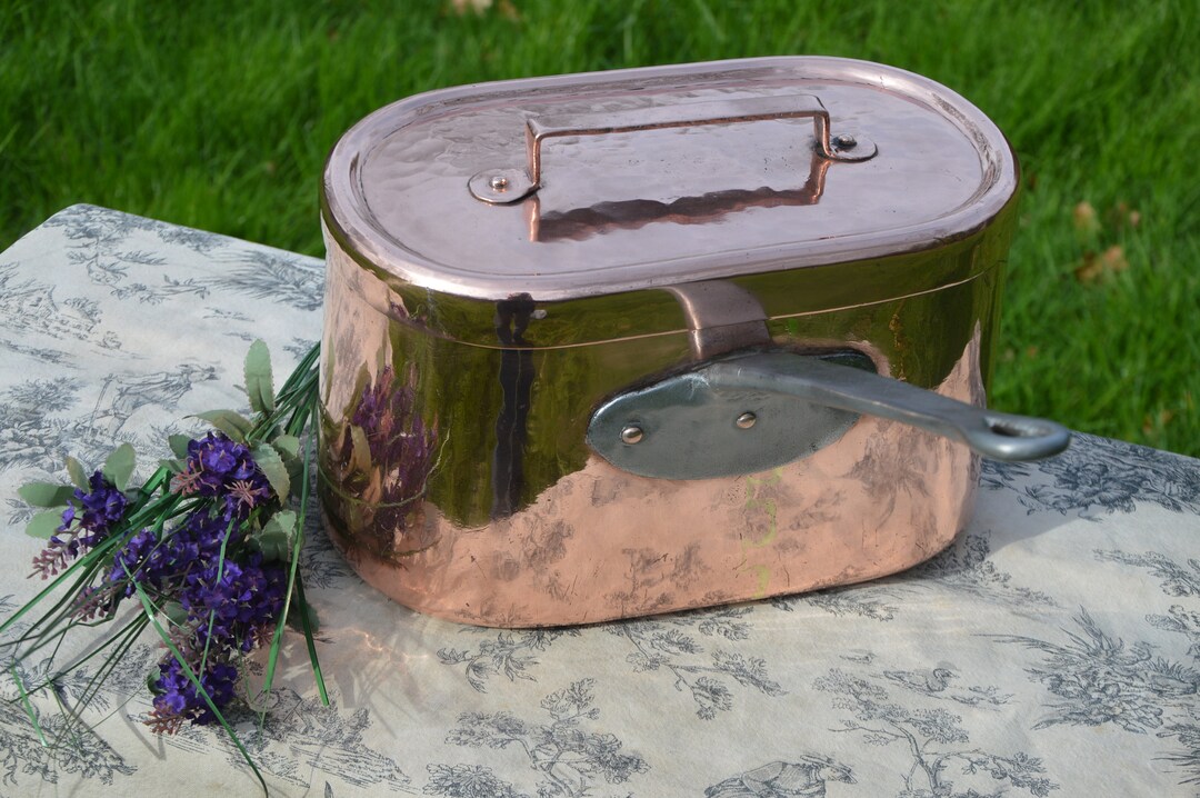 Antique French Copper Daubiere New Artisan Tin Stock Boiling Pot Very ...