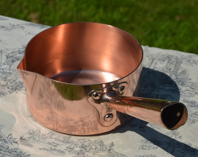 Sugar Pan Antique Copper Sugar Pan Hollow Handle 1.7mm 16cm Traditional ...