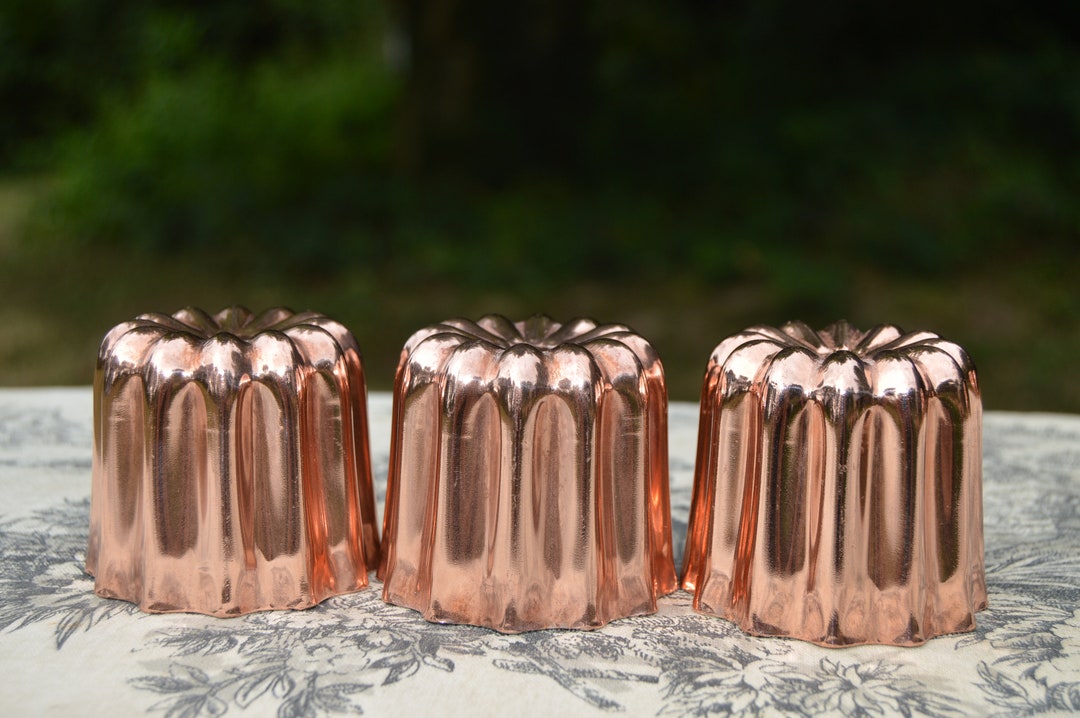 3 Copper Canelé Molds: Authentic French Cake Moulds (5.5cm) Three ...