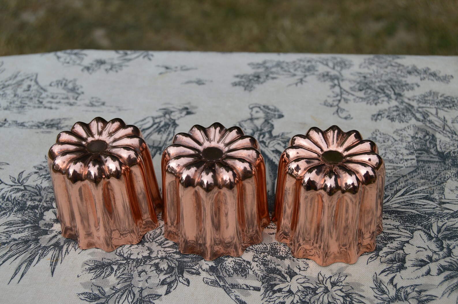 3 Copper Canelé Molds: Authentic French Cake Moulds (5.5cm) Three ...