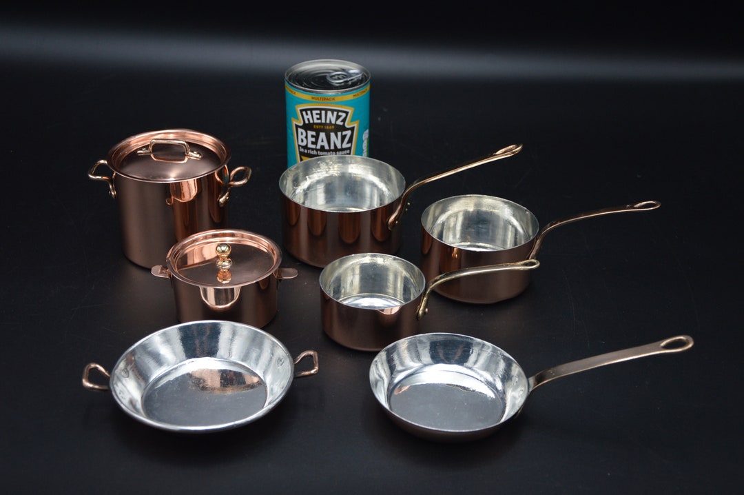 Miniature Chef's Set Small Three Pans Poacher Gratin Fry Pan and ...