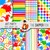 Christmas Red and Blue Digital Paper Pack INSTANT DOWNLOAD 12x12 Trees ...