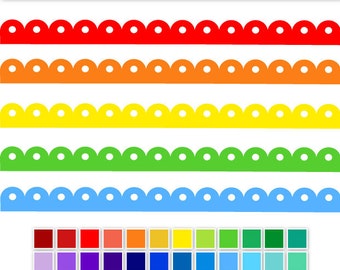 Banner Ribbon Digital Clip Art INSTANT DOWNLOAD 36 Colours Digital ...