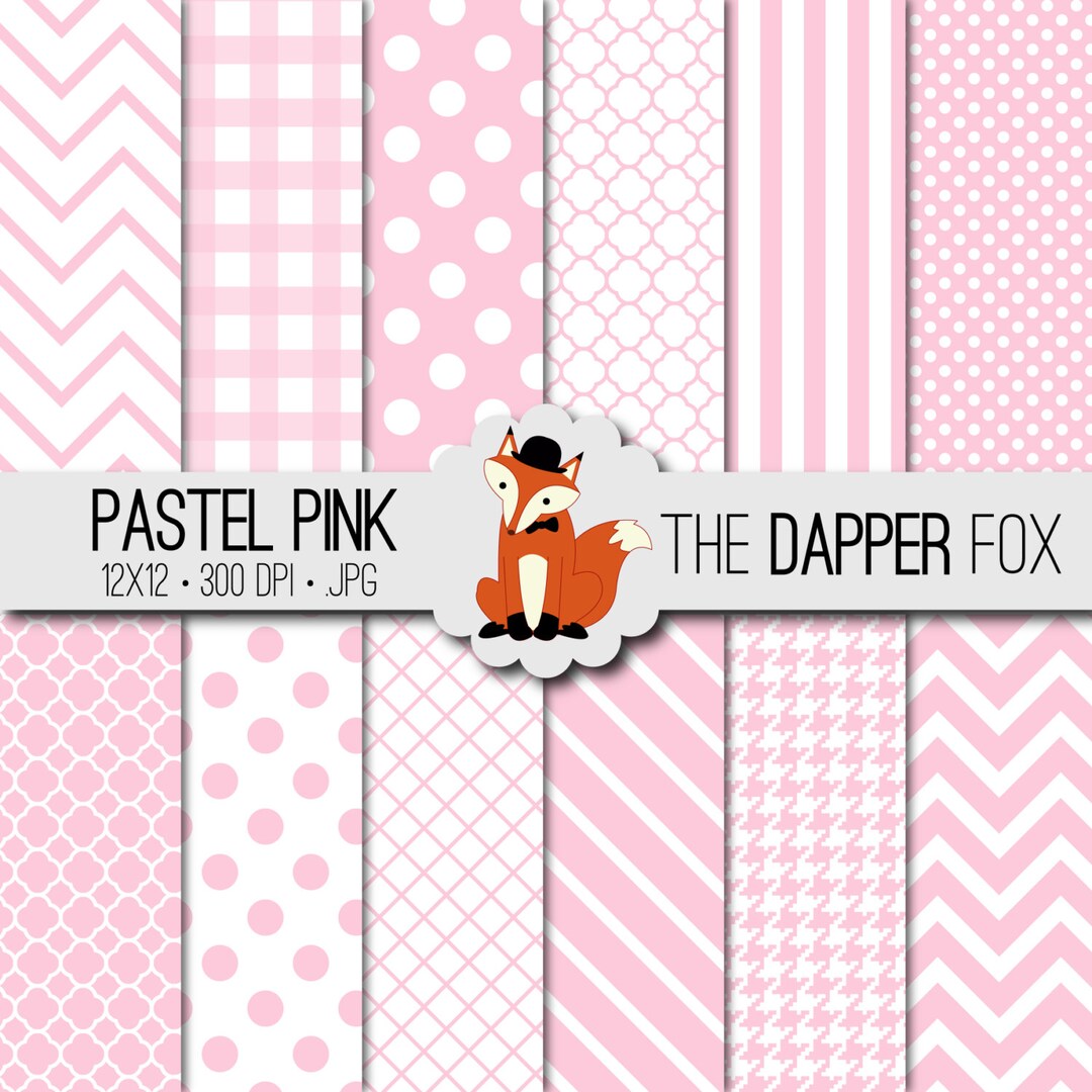 Pastel Pink Digital Paper Pack INSTANT DOWNLOAD 12x12 - Etsy Australia
