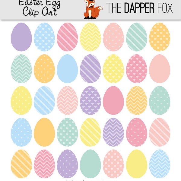 Easter Egg Clipart - Etsy