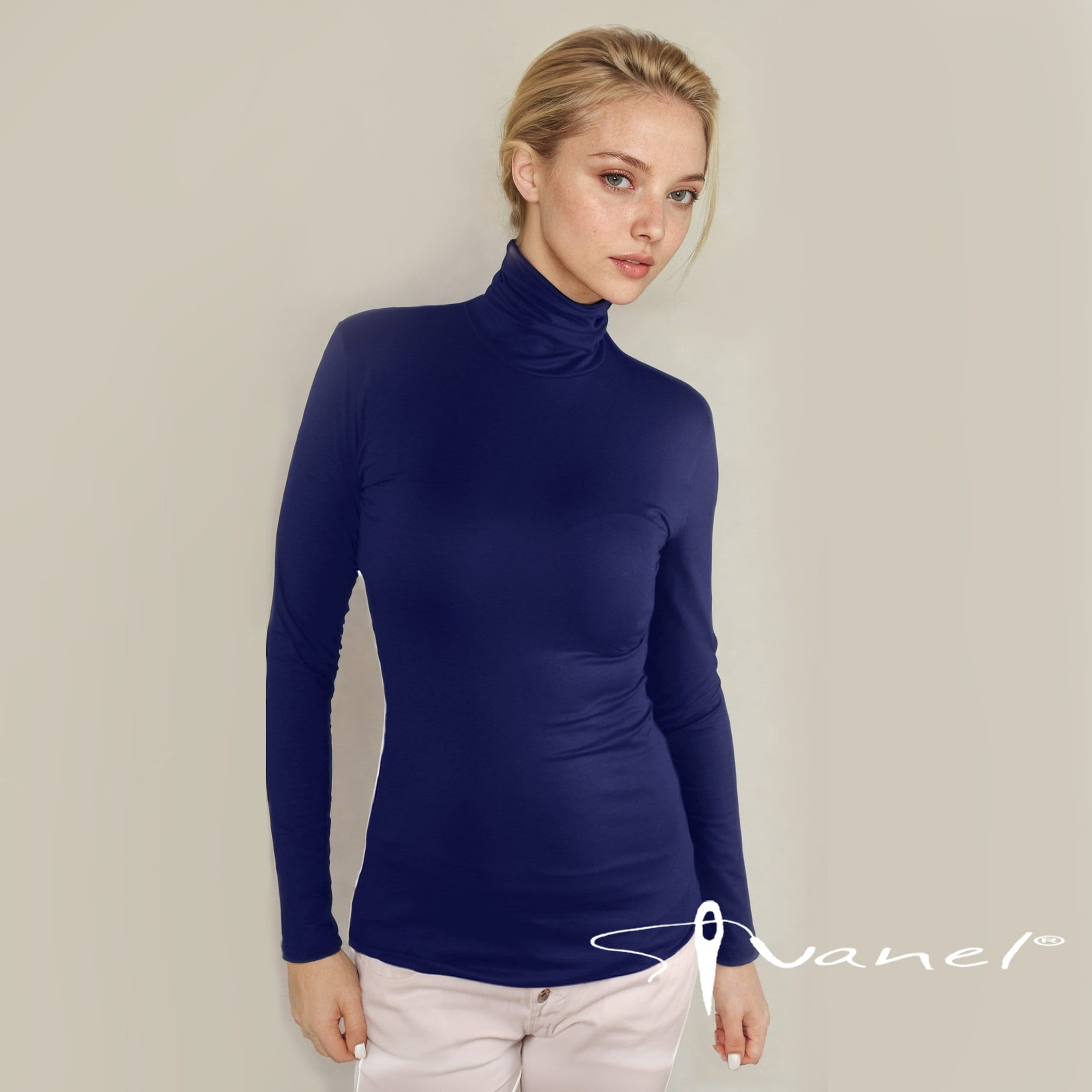 Turtleneck Top, Slim Skin Tight Stretchy Turtleneck Top Turtleneck Top, Slim Skin Tight Stretchy Turtleneck Top