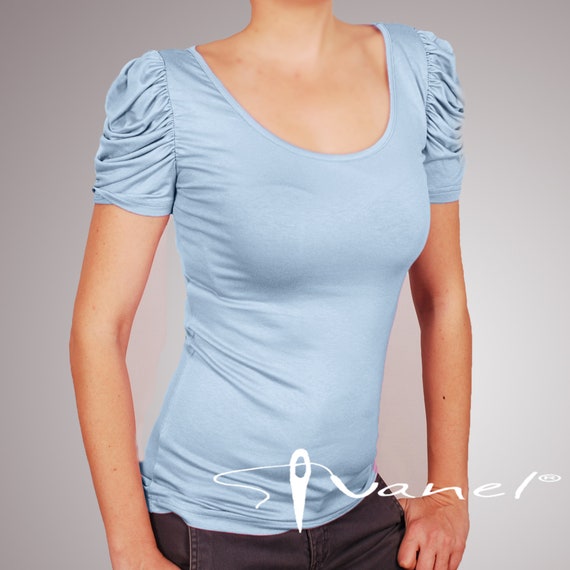 Short Sleeve Shirt/ Ruched Top/ Draped Top/elegant T-shirt/ - Etsy