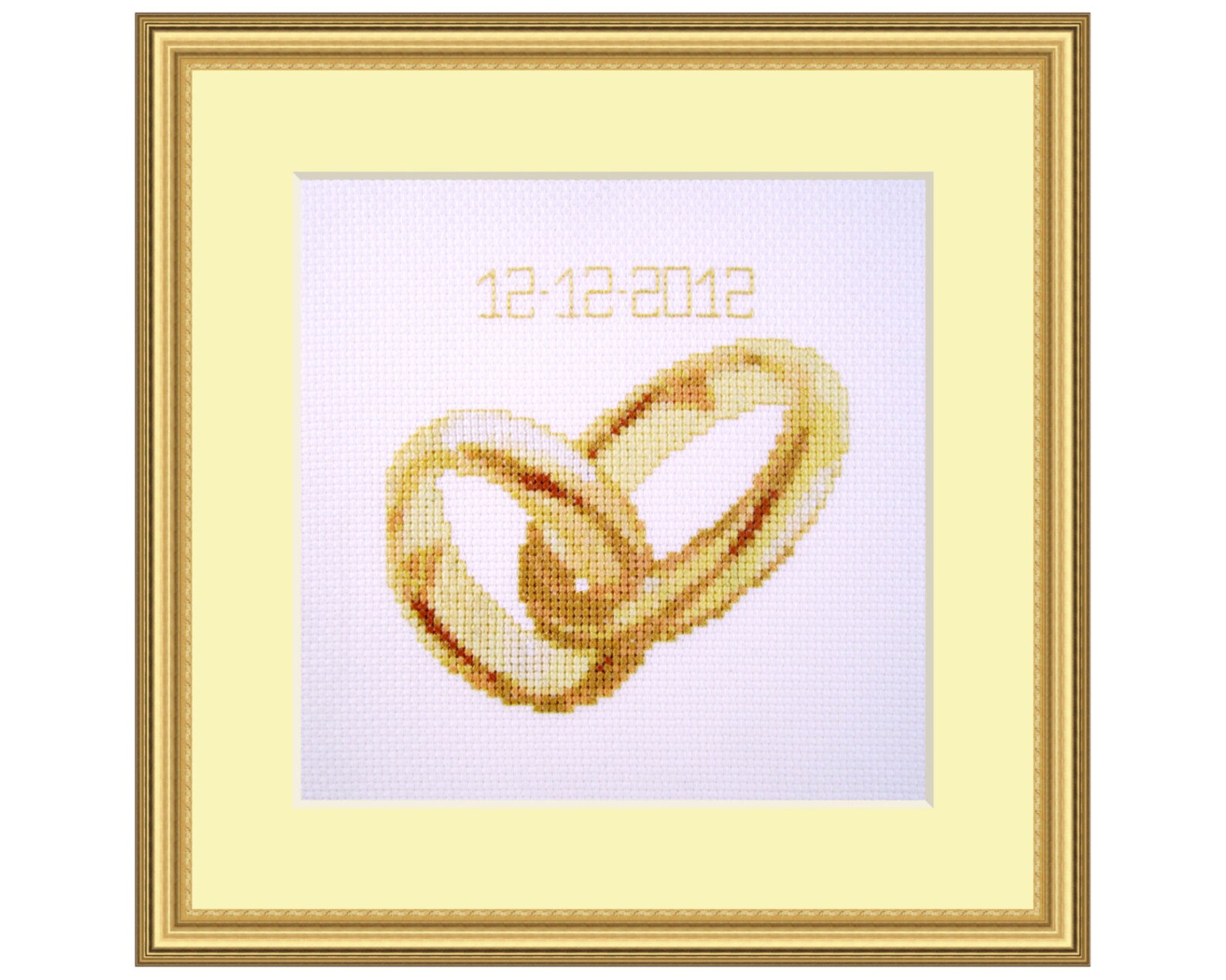 Wedding Rings, Cross Stitch Kit Marriage, Diy Gift, Small, Beginner - Etsy