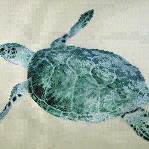 Turtle Ocean Cross Stitch Kit Sea Turtle | Etsy