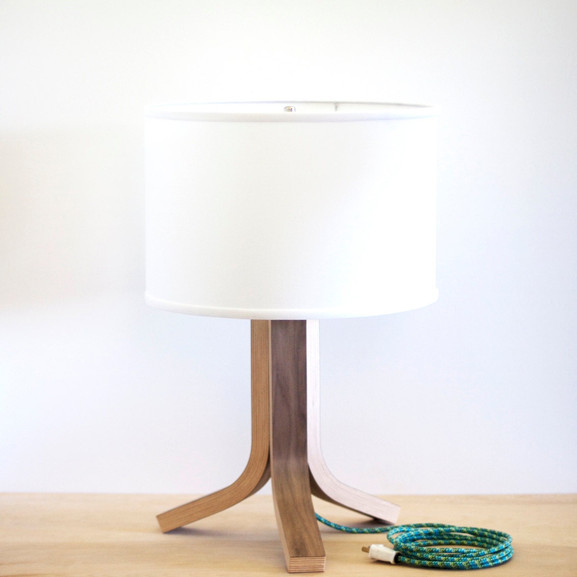 Table Lamp Wood Lamp Modern Lamp Handcrafted Bent - Etsy