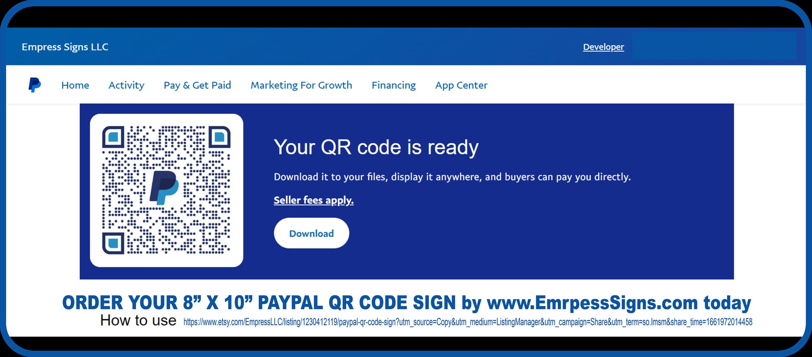 Paypal QR Code Sign - Etsy