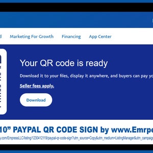 Paypal QR Code Sign - Etsy