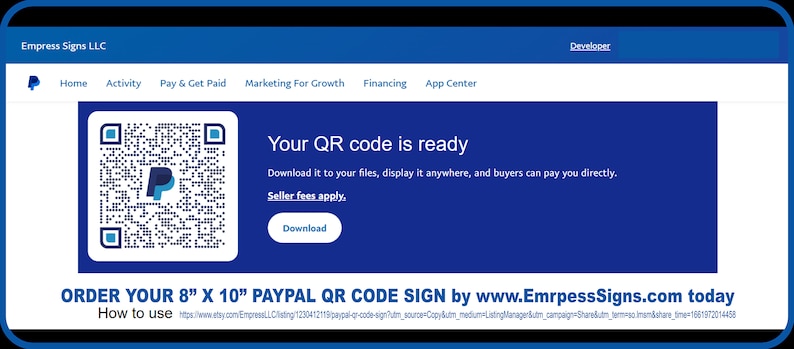 Paypal QR Code Sign - Etsy