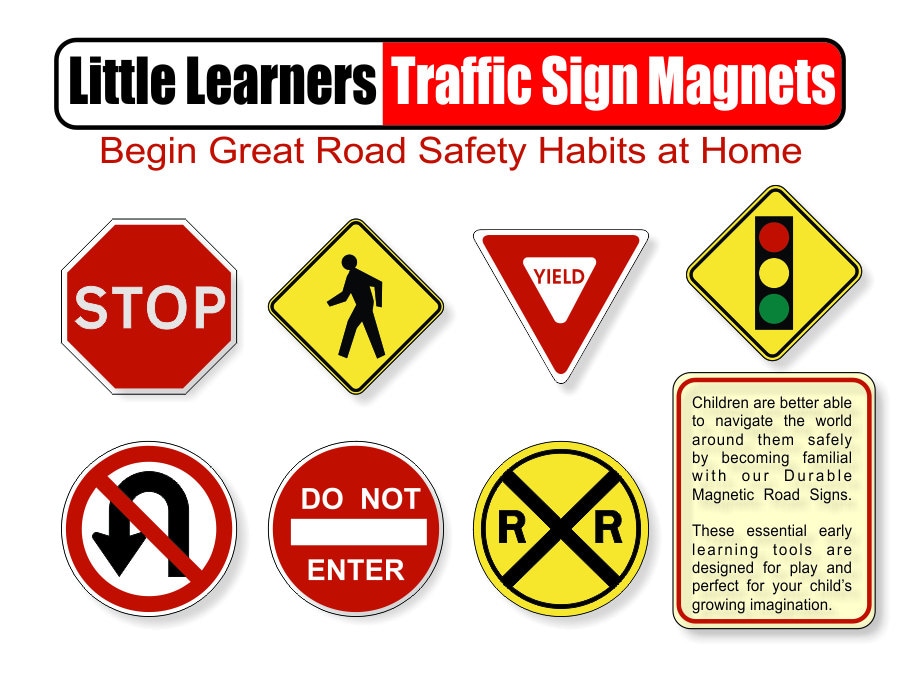 Educational Traffic Signs, Magnetic Traffic Signs, Safety Signs - Etsy