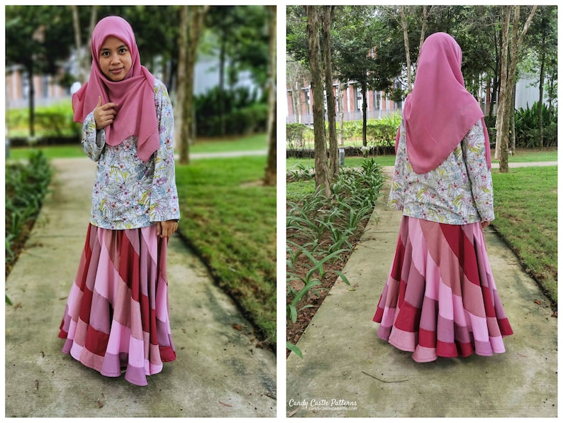 PDF Sewing Pattern – Peppermint Swirl Skirt & Dress – All Adult Sizes ...