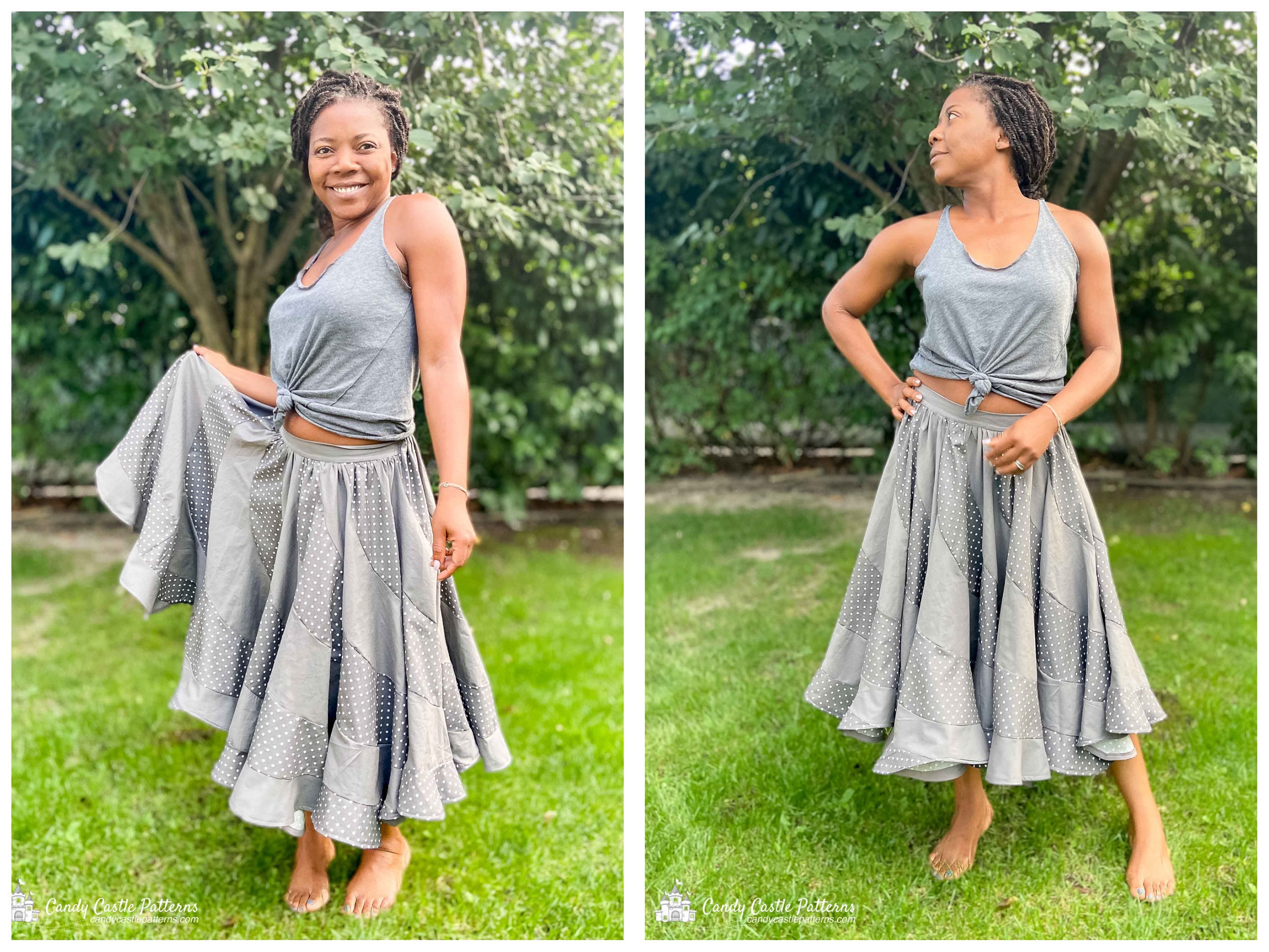 PDF Sewing Pattern – Peppermint Swirl Skirt & Dress – All Adult Sizes ...