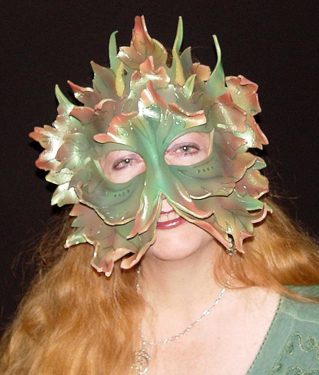 100% Leather Mask, Can Be Worn on Samhain, Halloween, New Year's, Mardi ...