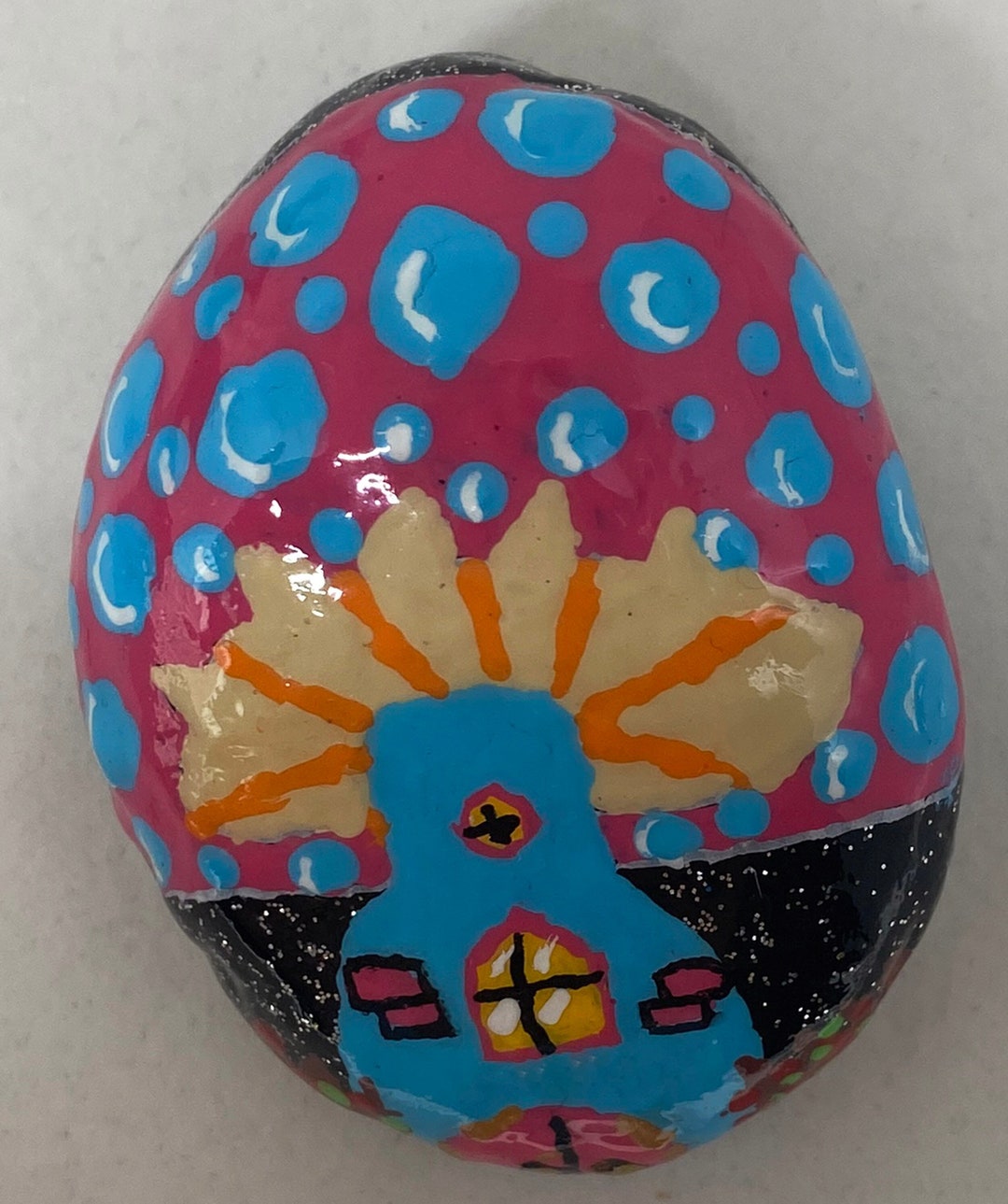 Painted Rocks pebble Pets Mushroom, Toadstool, Fairy House, Elf House ...