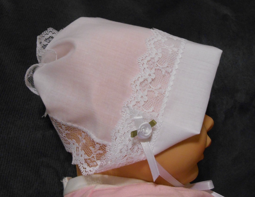 Baby Hankie Bonnet / Wedding Handkerchief With Queen Anne Lace - Etsy
