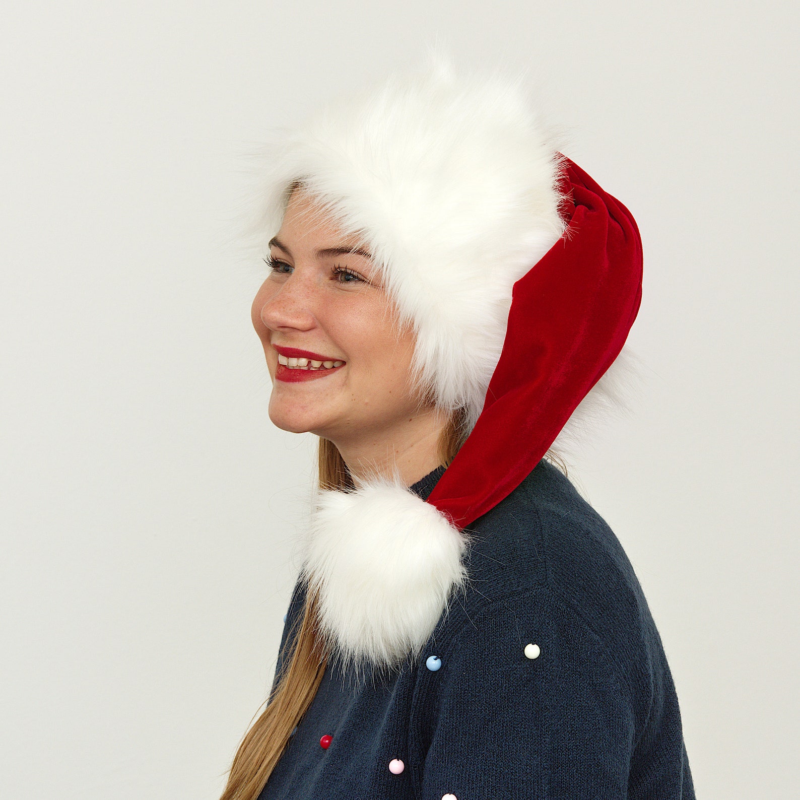 Velvet Santa Hat - Etsy UK