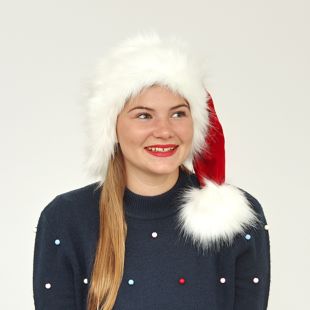 Velvet Santa Hat - Etsy UK