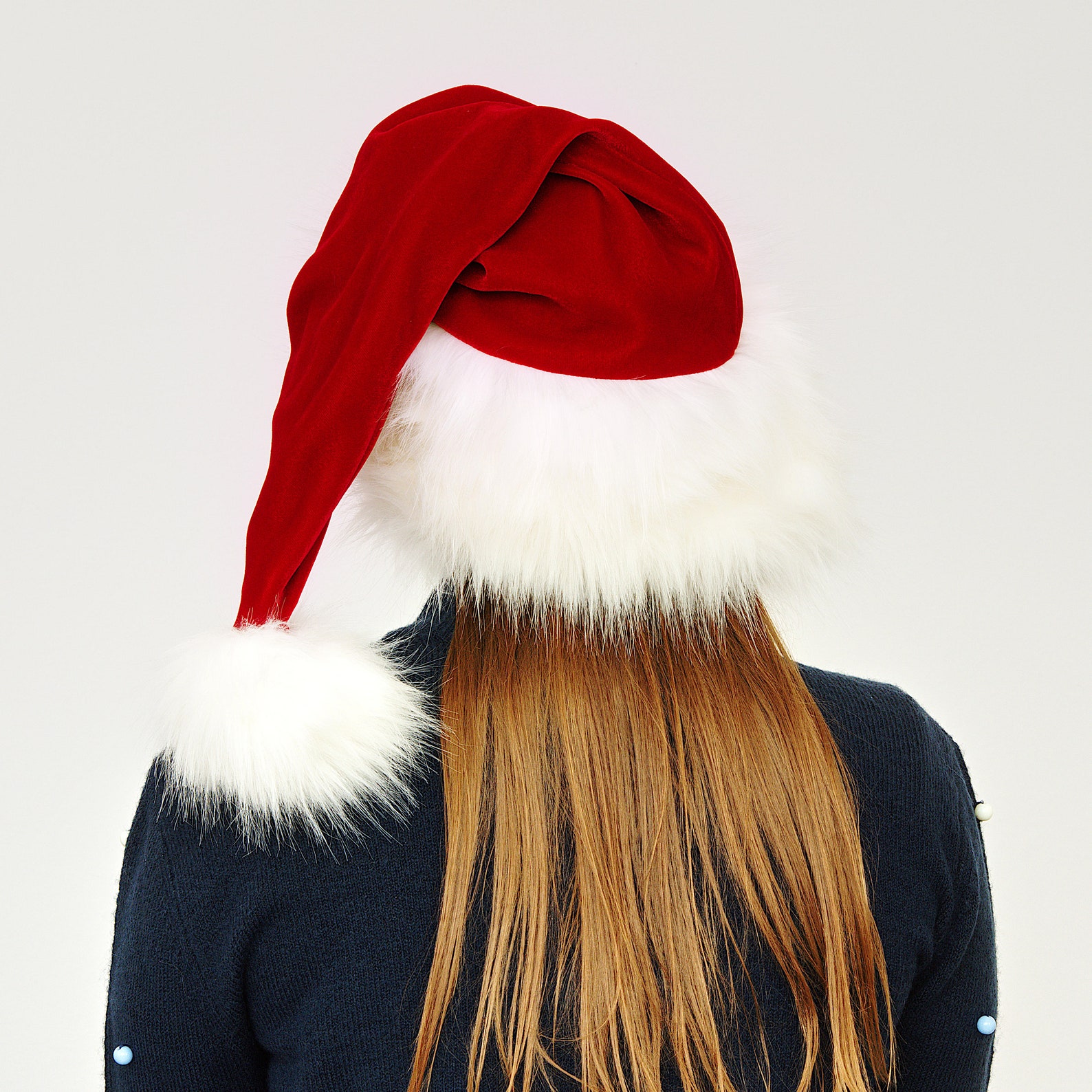 Velvet Santa Hat - Etsy UK