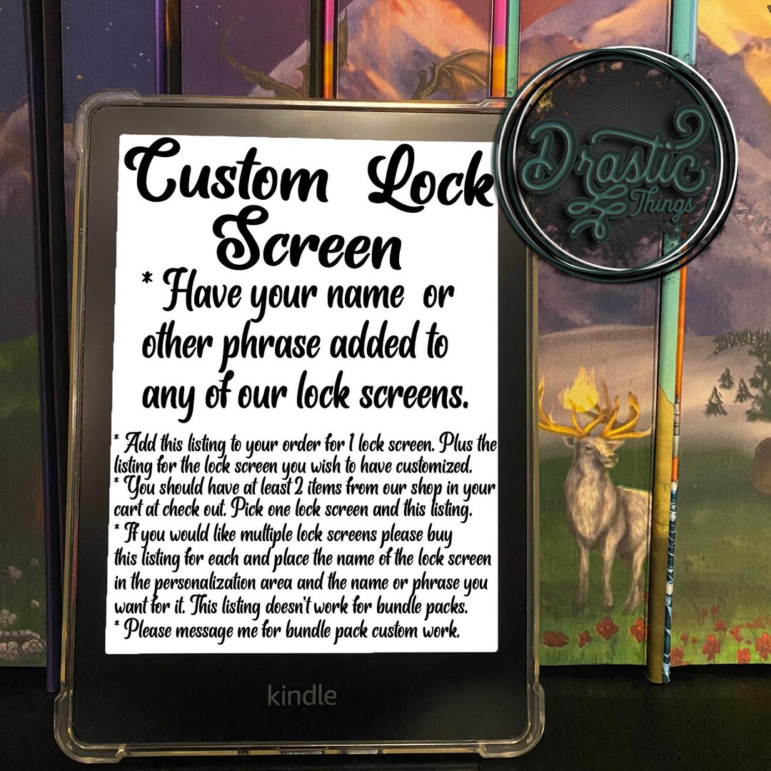 Kindle, Custom Kindle Lock Screen Add On. Add on for Custom Kindle ...
