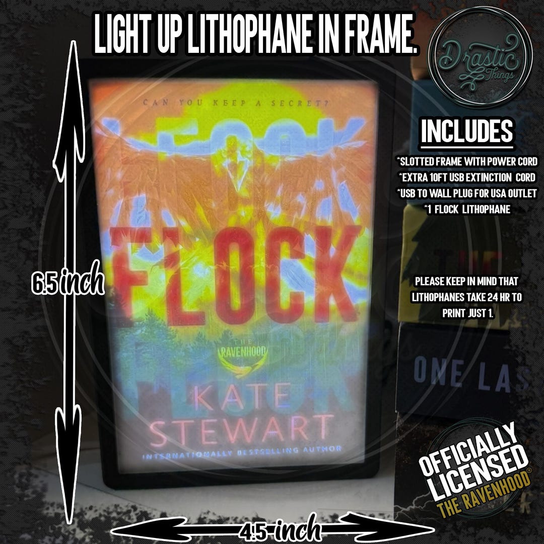 Officially Licensed the Ravenhood Light up Book Lithophane With or ...