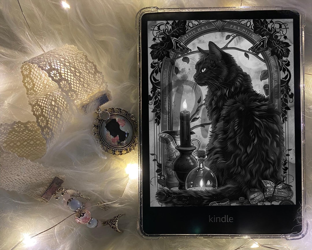 FULLSCREEN .EPUB, Kindle Lock Screen, Cat Lock Screen, Witchy Cat ...